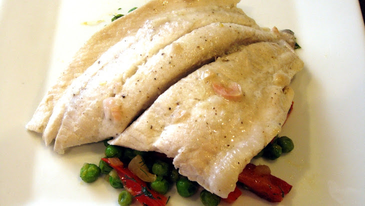 Fresh Sole Fish with Pea Salad Recipe