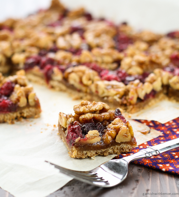 Cranberry Walnut Bars Recipe