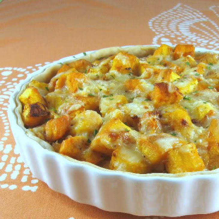 Savory Roasted Pumpkin Tart - A Light Fall Entrée Recipe